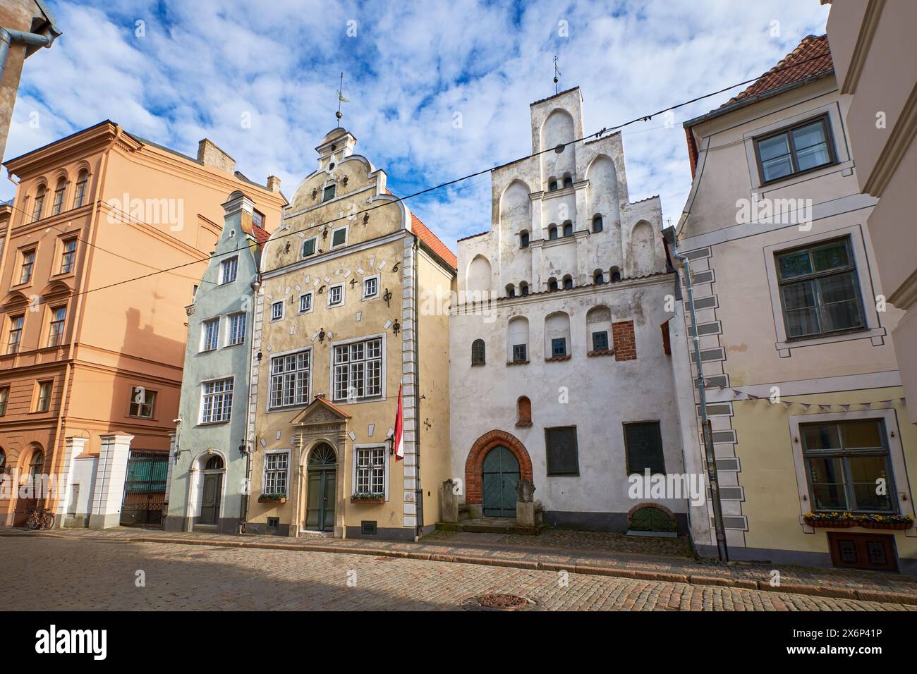 The three oldest medieval houses, called the three brothers, Riga ...
