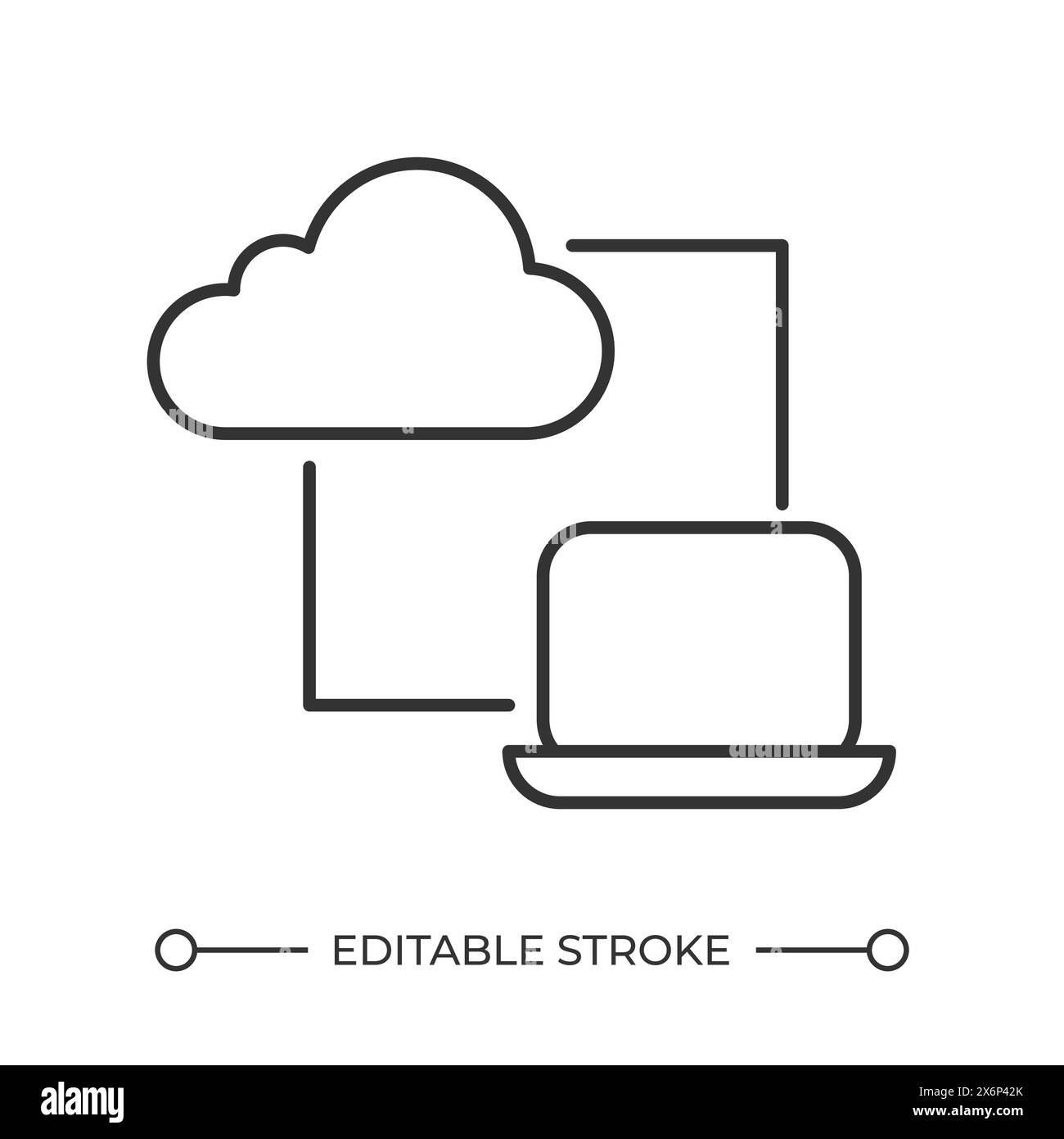Cloud storage linear icon Stock Vector Image & Art - Alamy