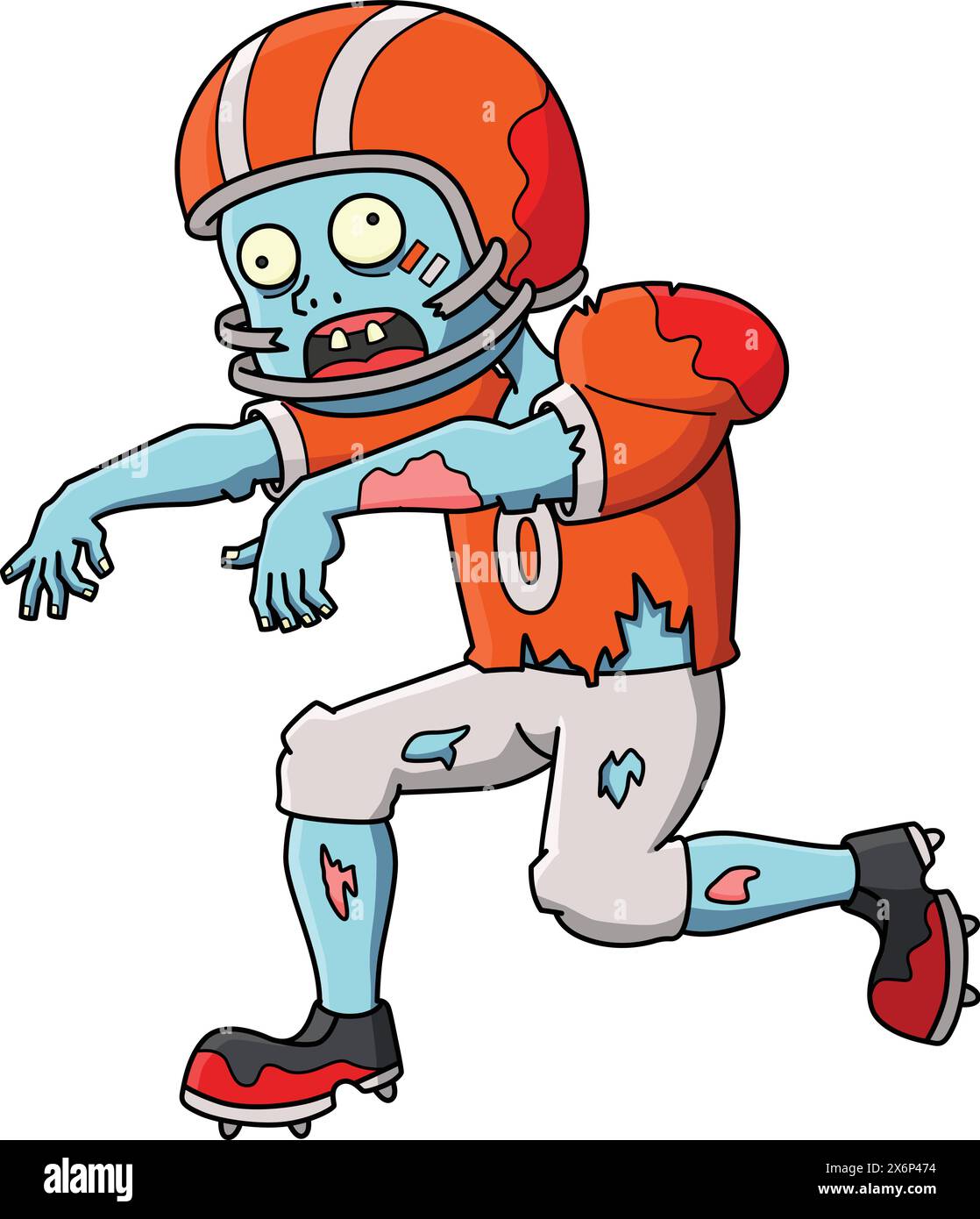 Zombie Athlete Cartoon Colored Clipart Stock Vector Image & Art - Alamy