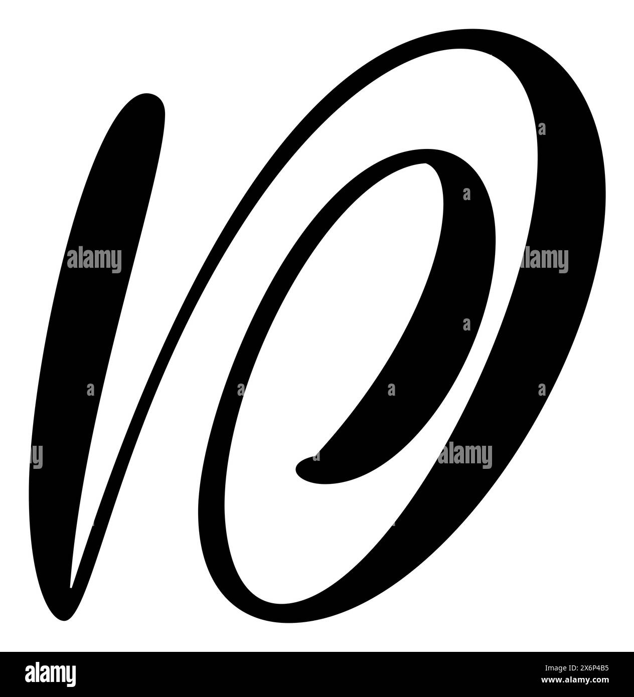 Hand drawn vector calligraphy letter D. Script font logo. Handwritten ...