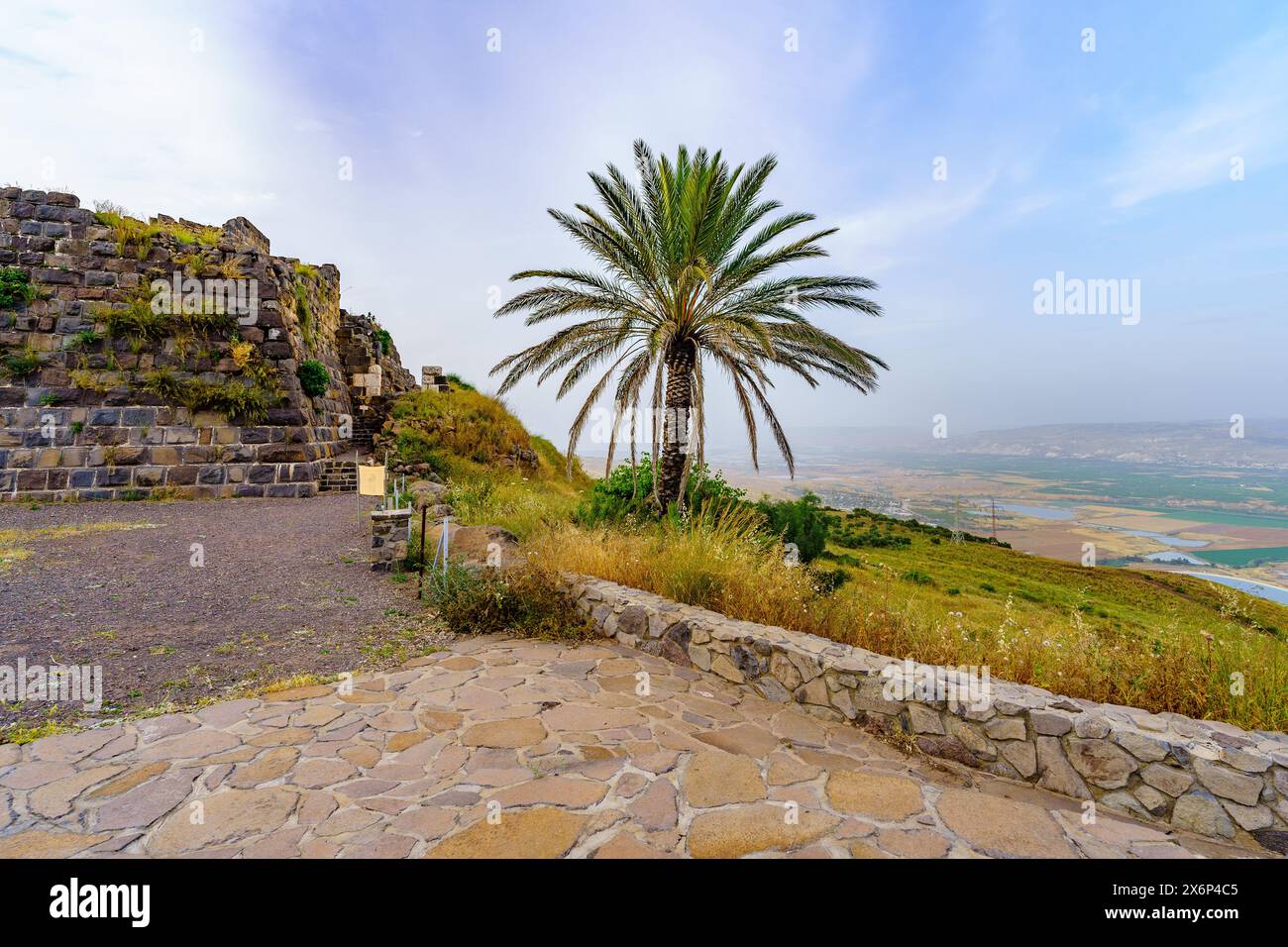 View of the lower Jordan valley landscape, from Belvoir Fortress ...