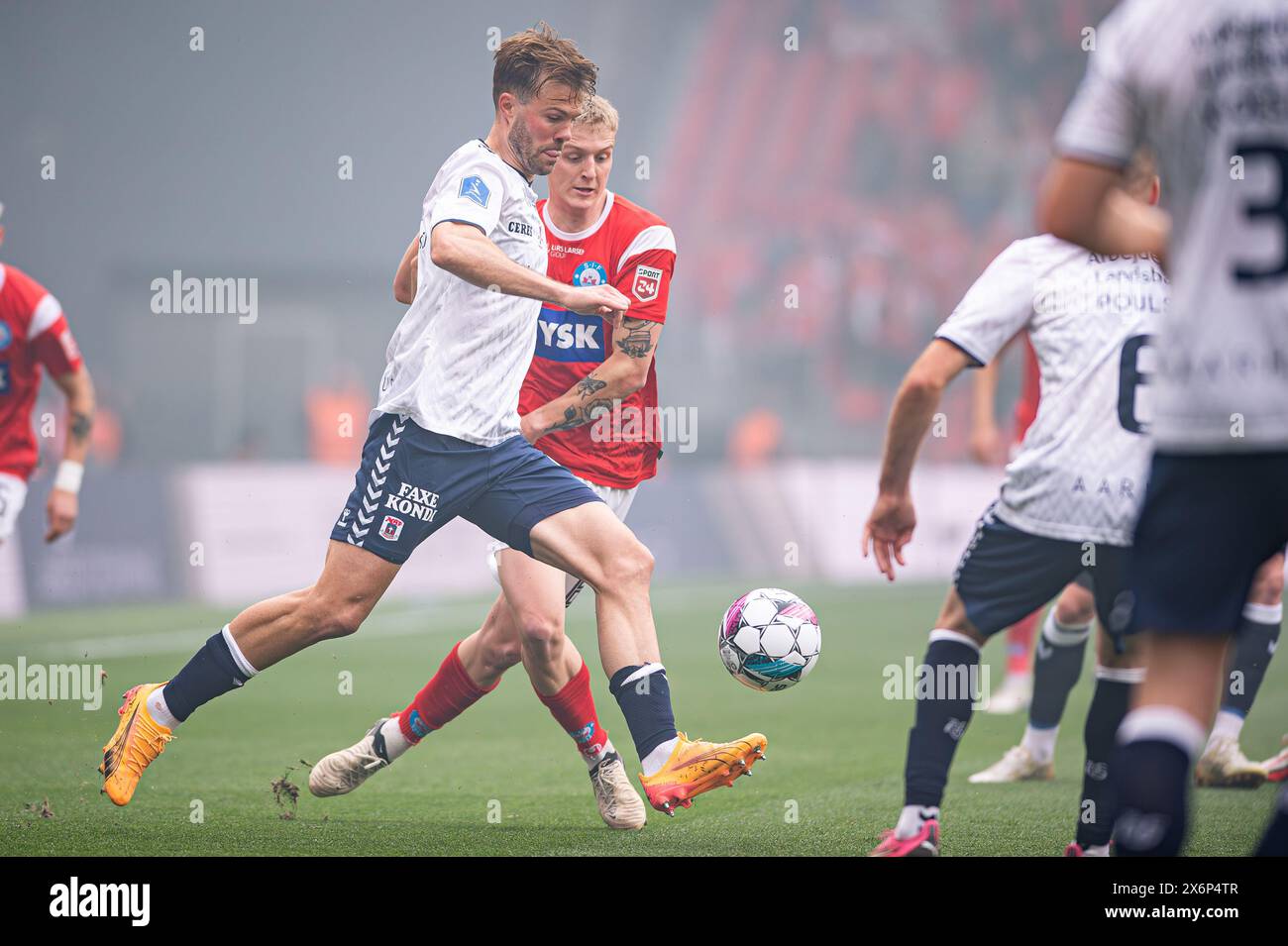 Copenhagen, Denmark. 09th, May 2024. Patrick Mortensen (9) of Aarhus GF ...