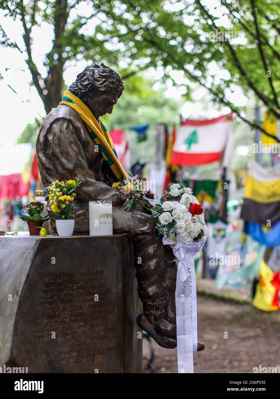 Imola, Italie. 15th May, 2024. Ayrton Senna Memorial on his 30th ...