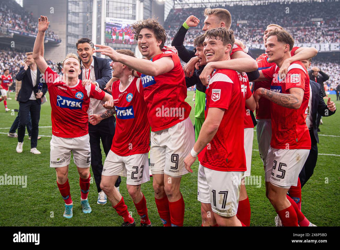 Copenhagen, Denmark. 09th, May 2024. The players of Silkeborg IF seen ...