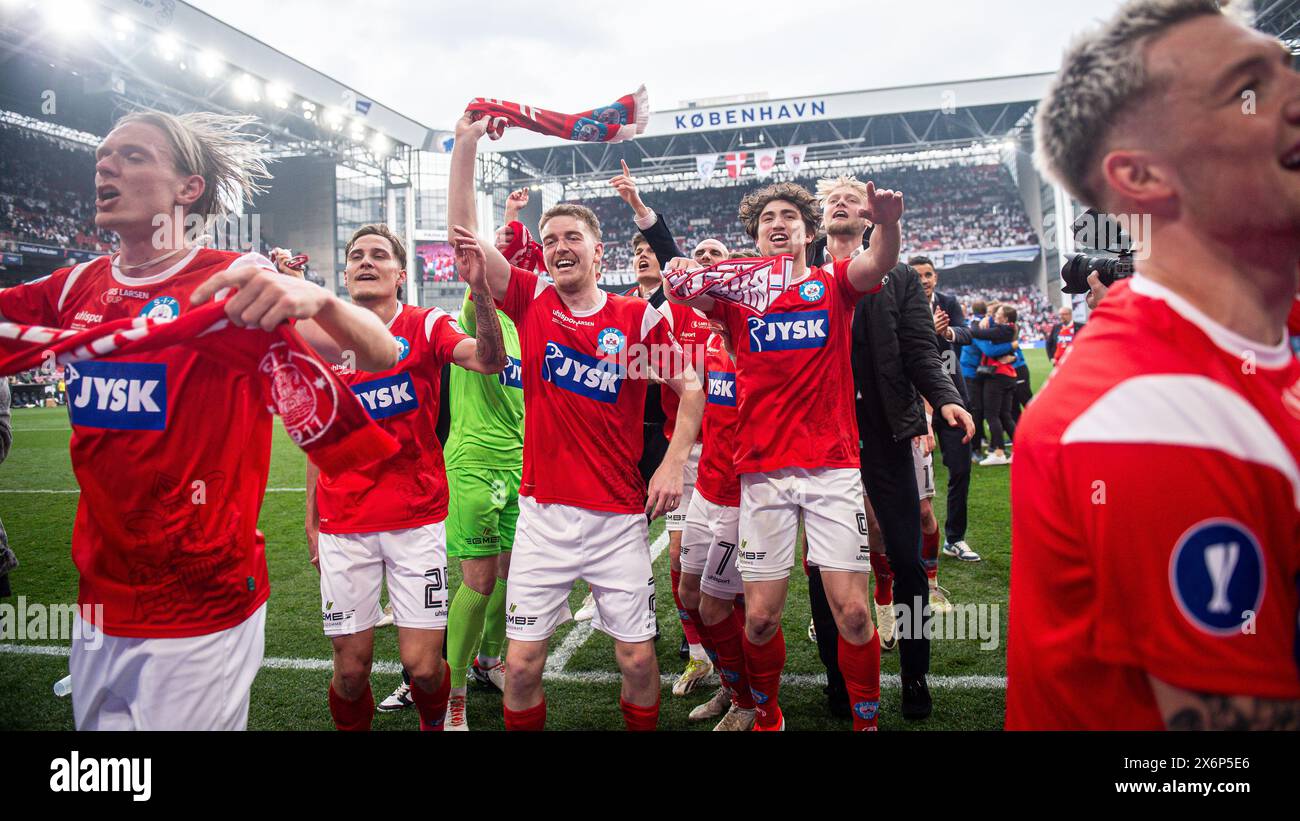 Copenhagen, Denmark. 09th, May 2024. The players of Silkeborg IF seen ...
