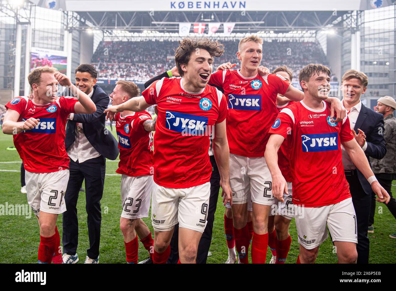 Copenhagen, Denmark. 09th, May 2024. The players of Silkeborg IF seen ...