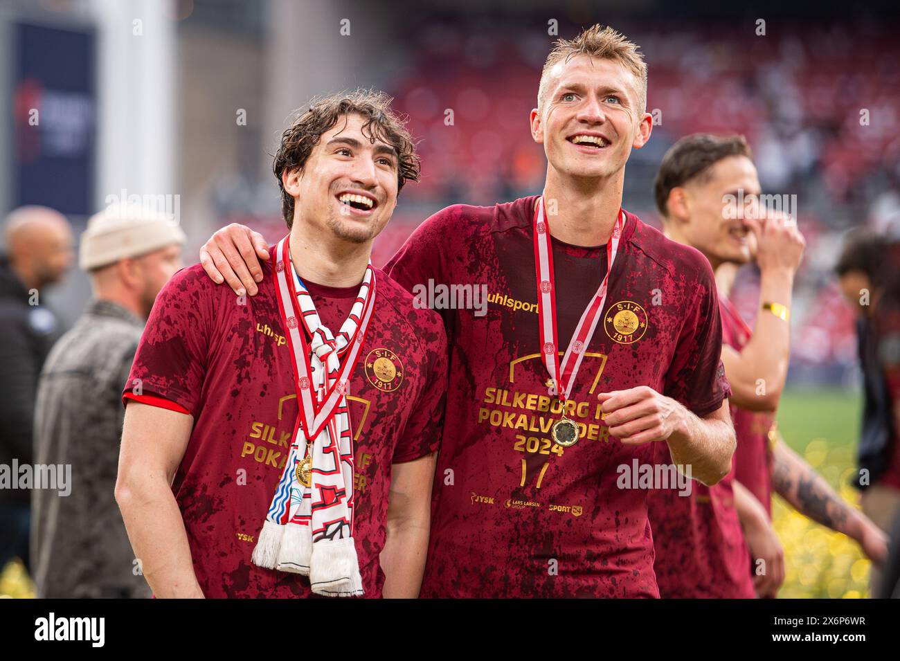 Copenhagen, Denmark. 09th, May 2024. Alexander Lind (L) of Silkeborg IF ...