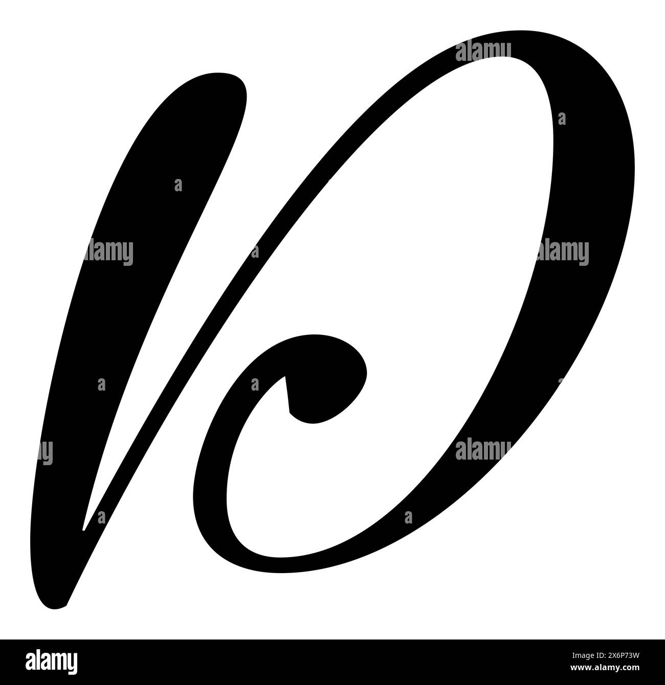 Hand drawn vector calligraphy letter D. Script font logo. Handwritten brush style flourish Stock ...