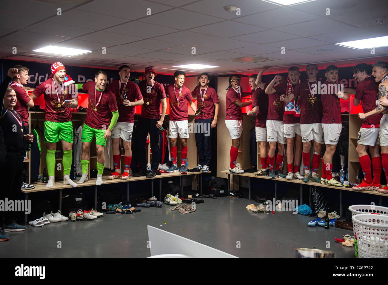 Copenhagen, Denmark. 09th, May 2024. The players of Silkeborg IF seen ...