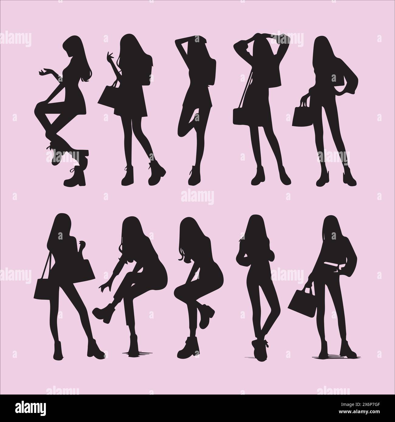 Diverse Silhouette Illustrations of Women: Artistic Expressions in ...