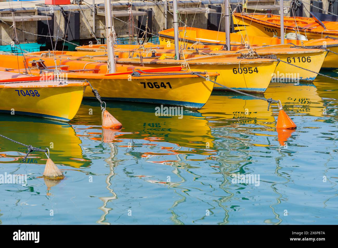 Jaffa, Israel - May 10, 2024: View of boats in the historic port of ...