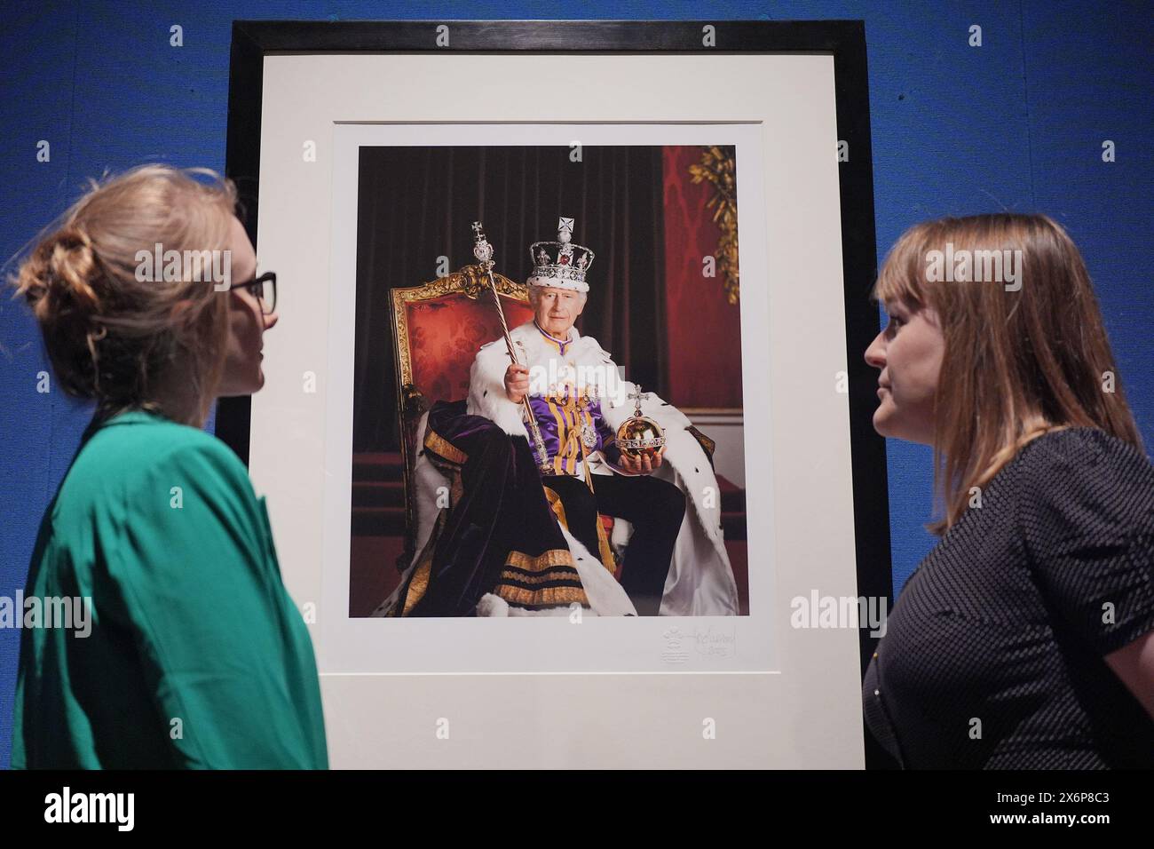 EDITORIAL USE ONLY A portrait by Hugo Burnand, King Charles III, 6 May ...