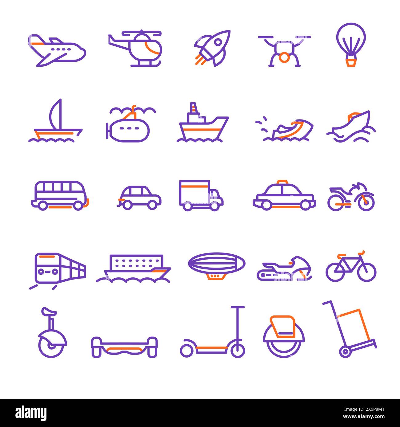 Travel transportation icons collection Stock Vector Image & Art - Alamy