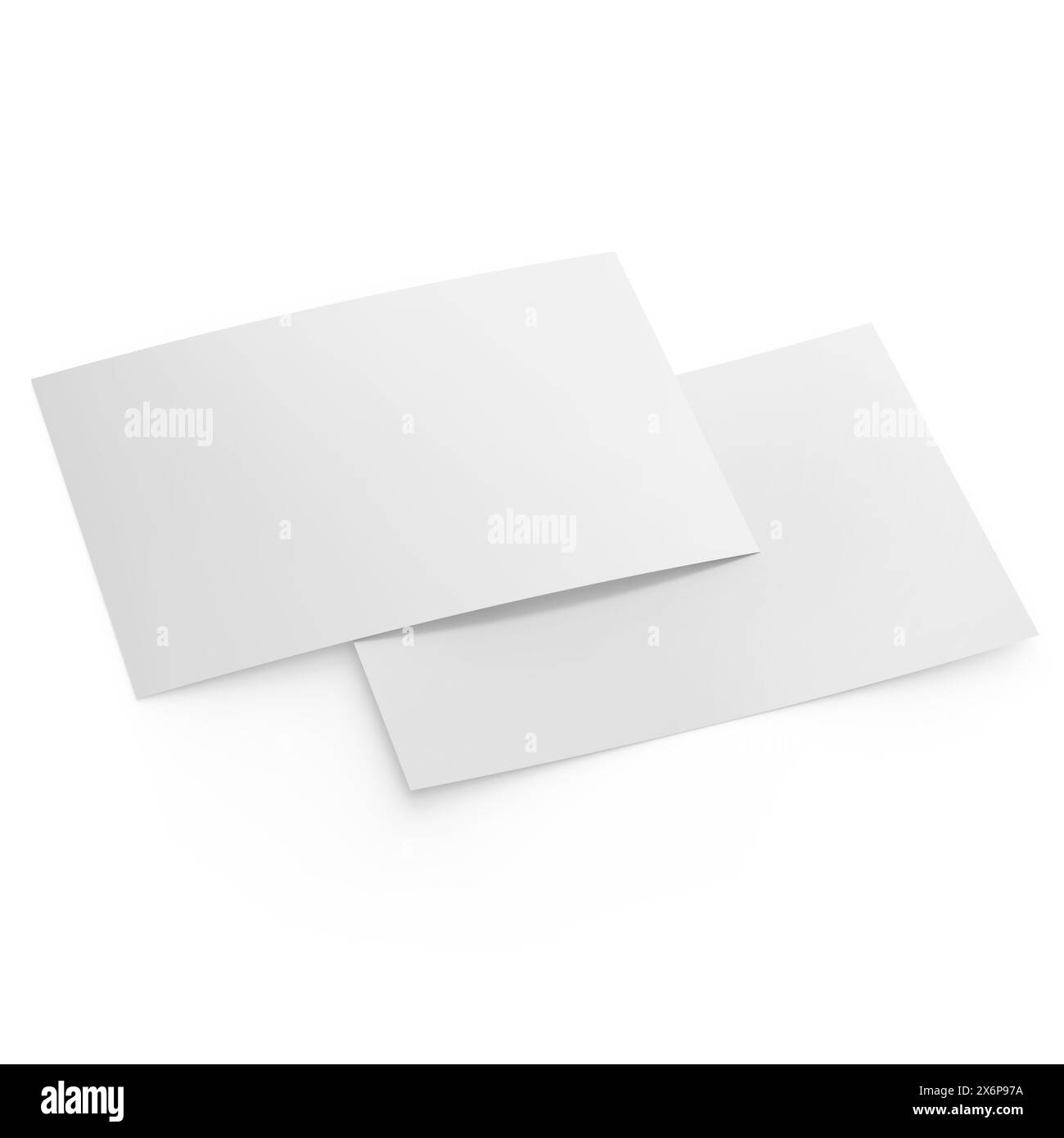 Matte A5 Postcard Isolated Background 3D Rendering Stock Photo - Alamy