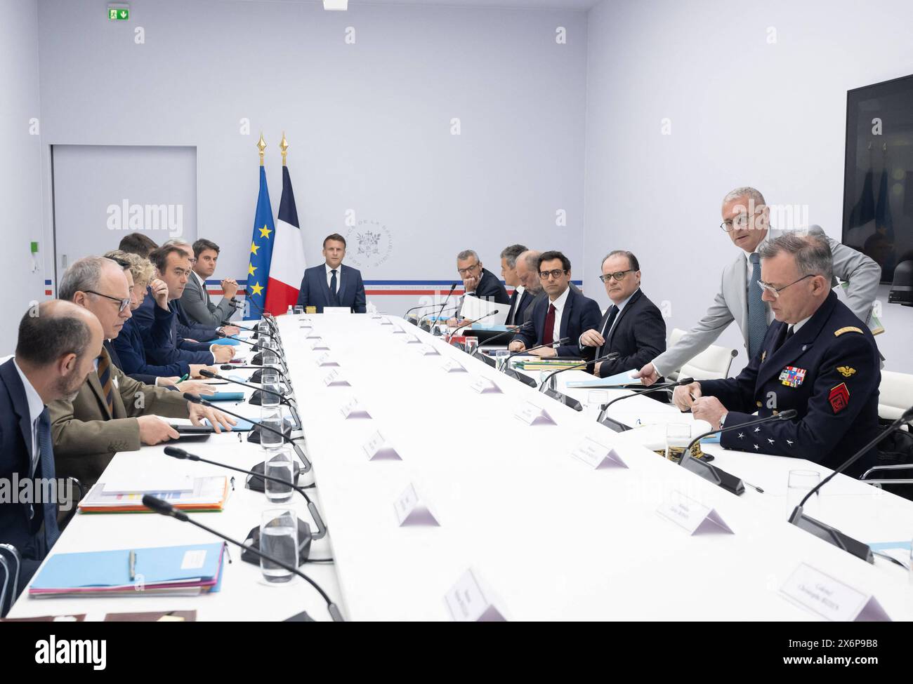 French President Emmanuel Macron attends defense council with French ...