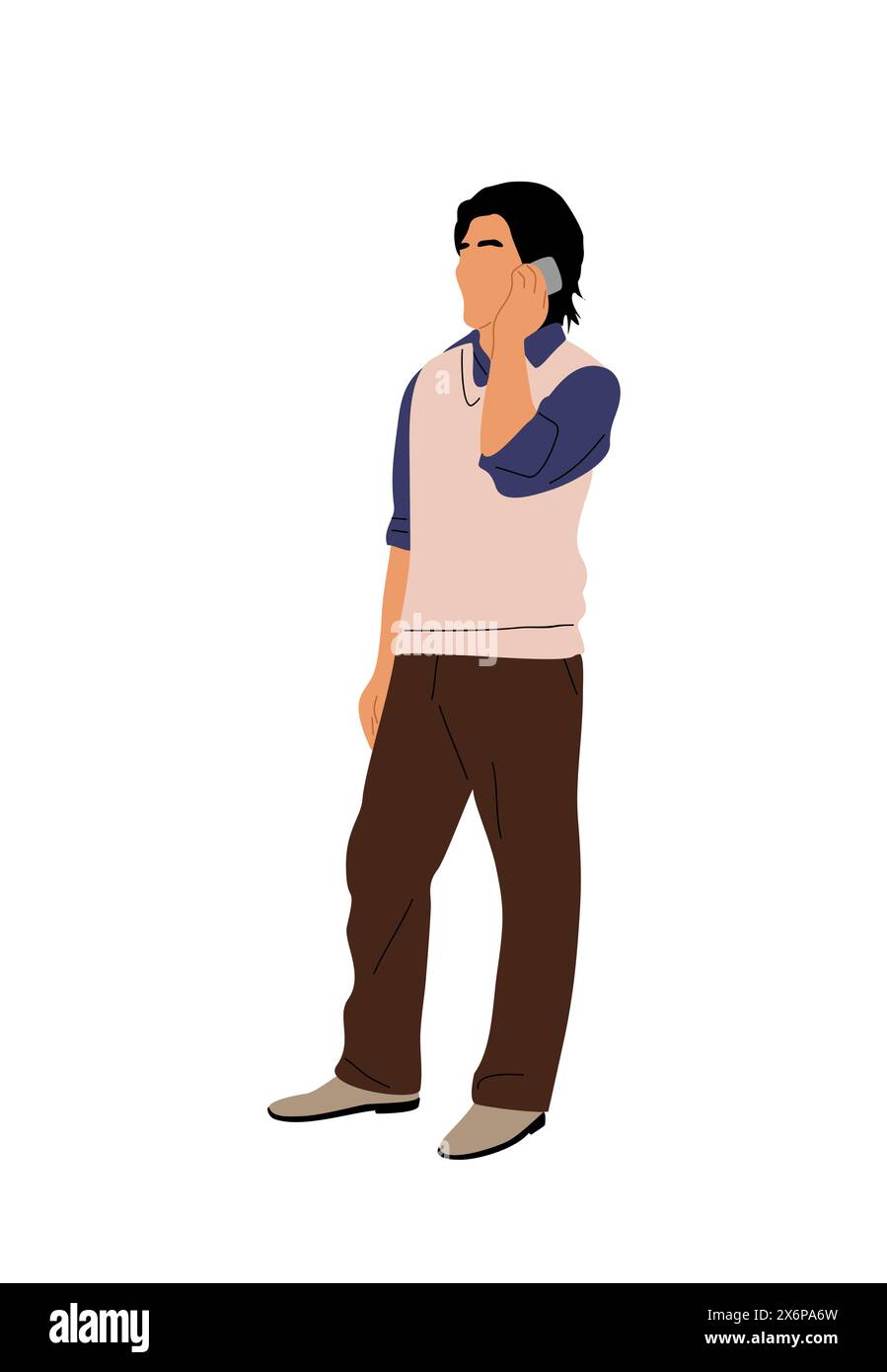 Stylish business male talking Stock Vector Images - Alamy