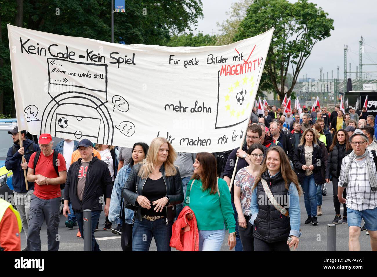 16.05.2024 Deutsche Telekom Tarifrunde mit Demonstrationen Kundgebungen Warnstreiks vor Euro ...
