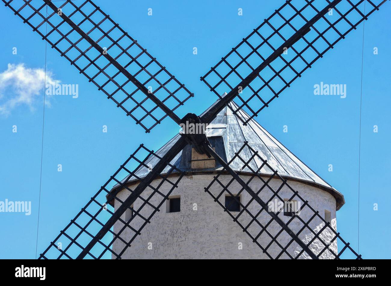 Traditional windmill in Campo de Criptana, The giants of Don Quixote ...