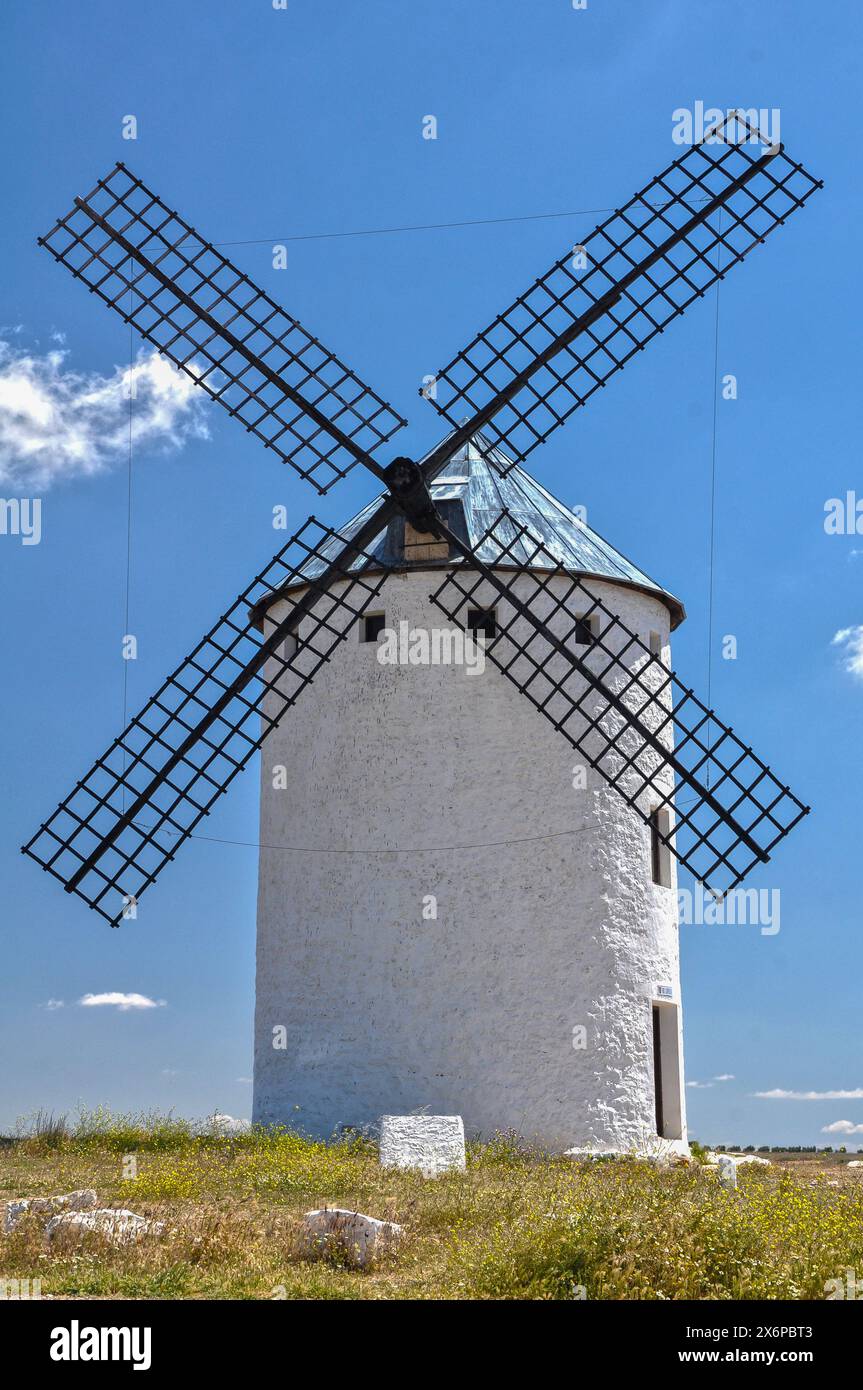 Traditional windmill in Campo de Criptana, The giants of Don Quixote ...