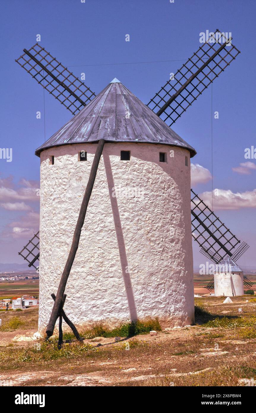 Traditional windmill in Campo de Criptana, The giants of Don Quixote ...