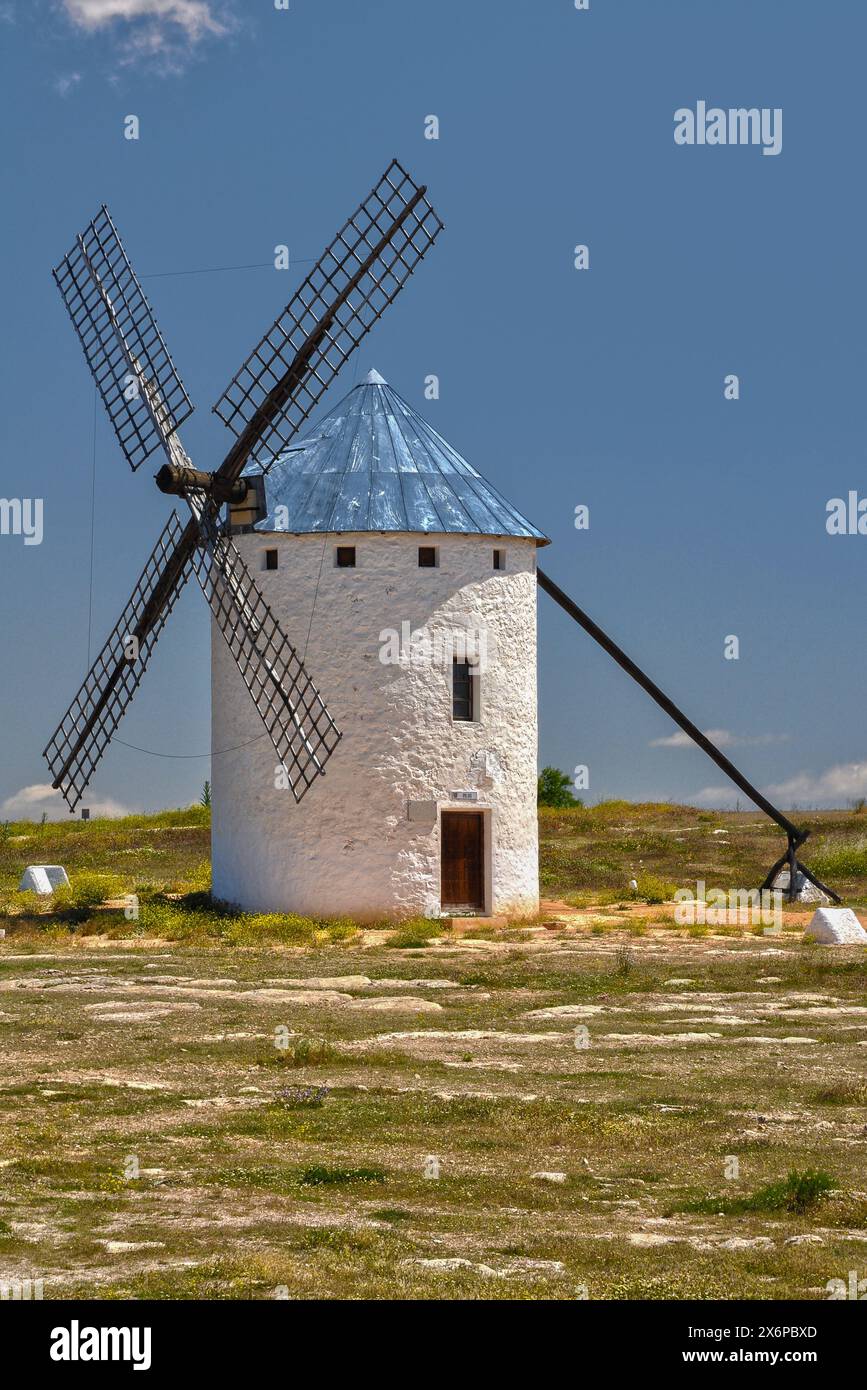 Traditional windmill in Campo de Criptana, The giants of Don Quixote ...