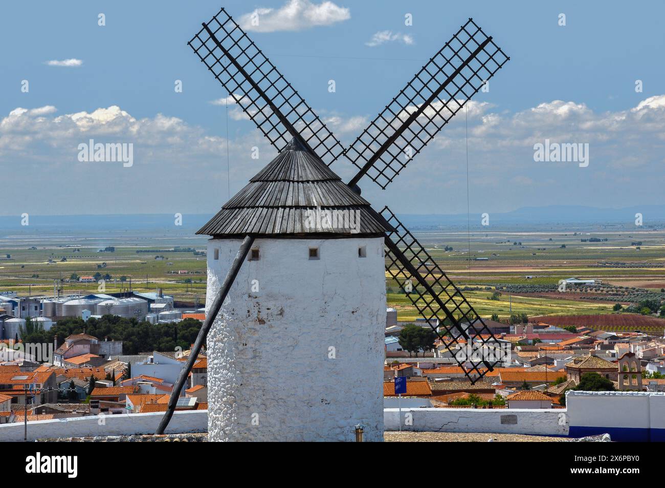 Traditional windmill in Campo de Criptana, The giants of Don Quixote ...