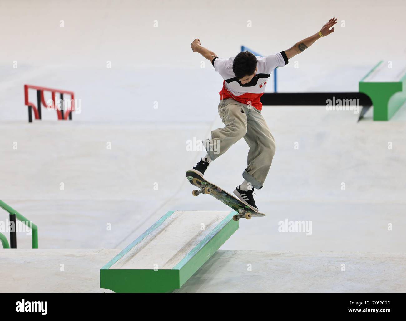 Shanghai. 16th May, 2024. Angelo Caro of Peru competes during the men's ...