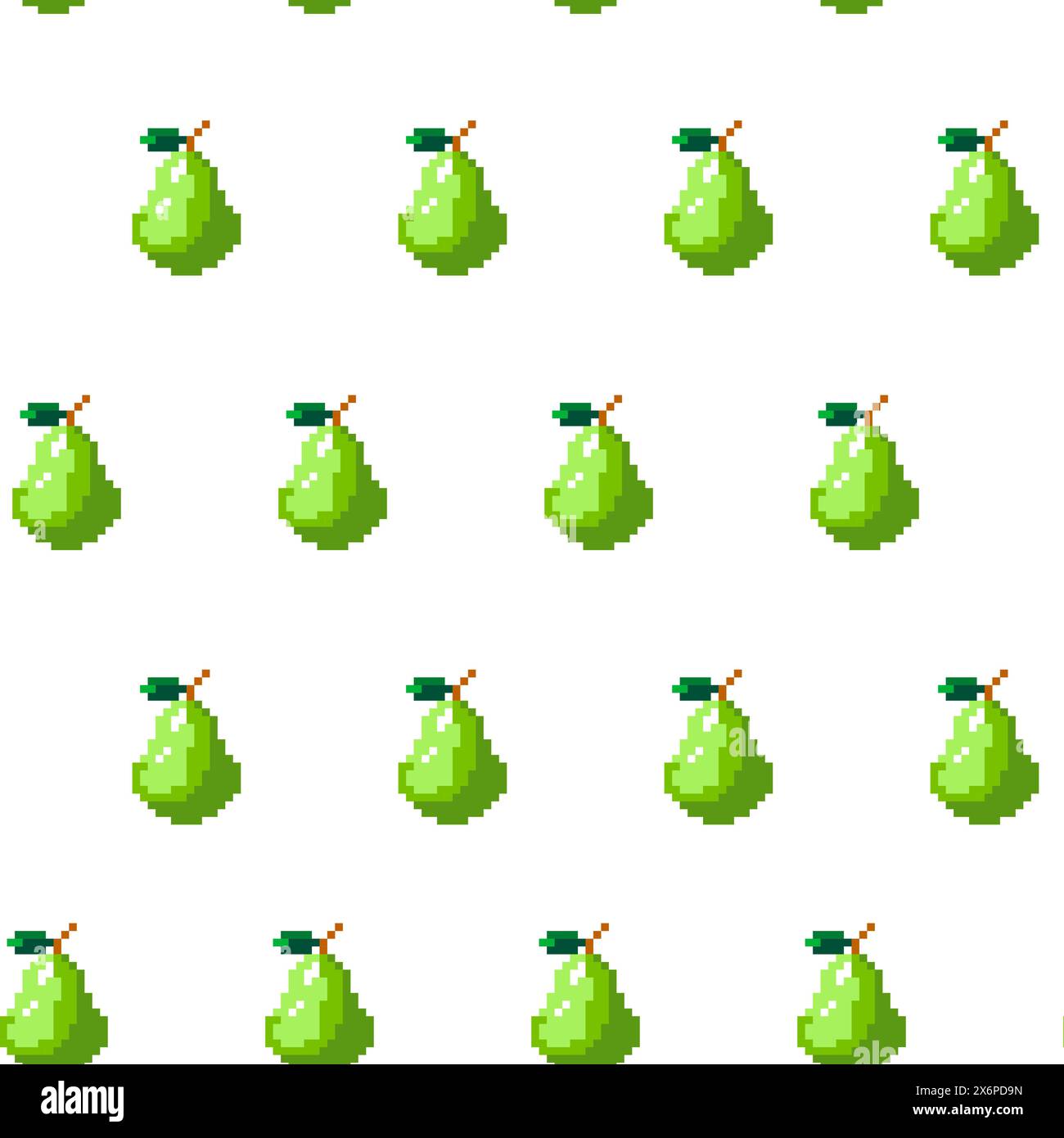 Pixel Art Pear Seamless Pattern Stock Vector Image & Art - Alamy