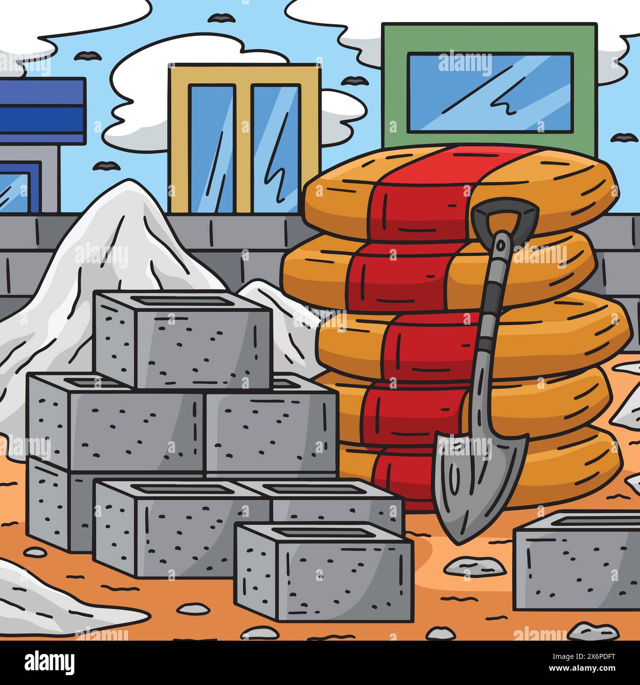 Cartoon bricks hi-res stock photography and images - Alamy