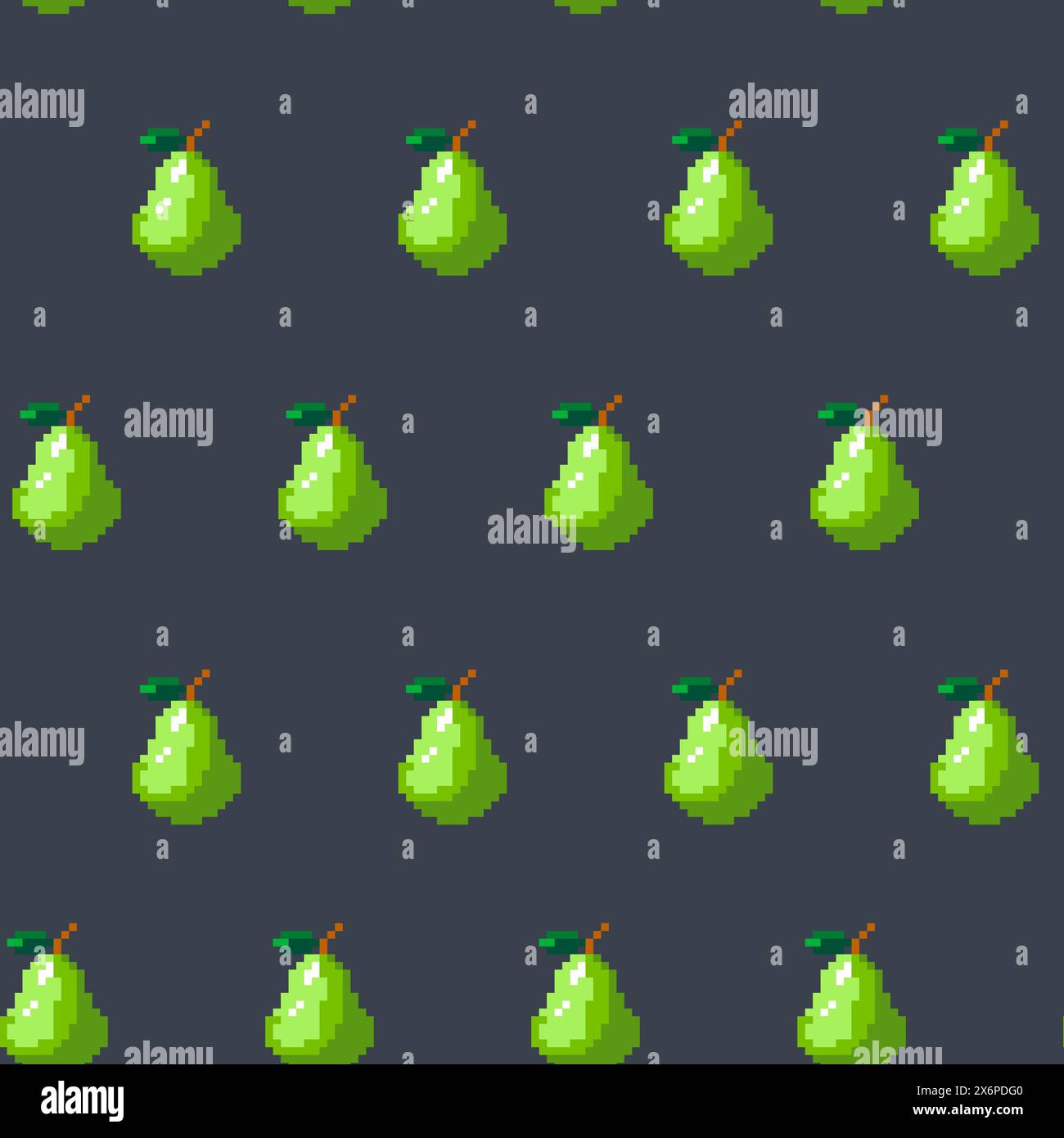 Pixel Art Pear Seamless Pattern Stock Vector Image & Art - Alamy