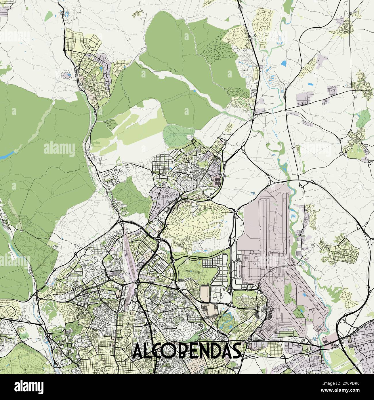 Map of malaga Stock Vector Images - Alamy