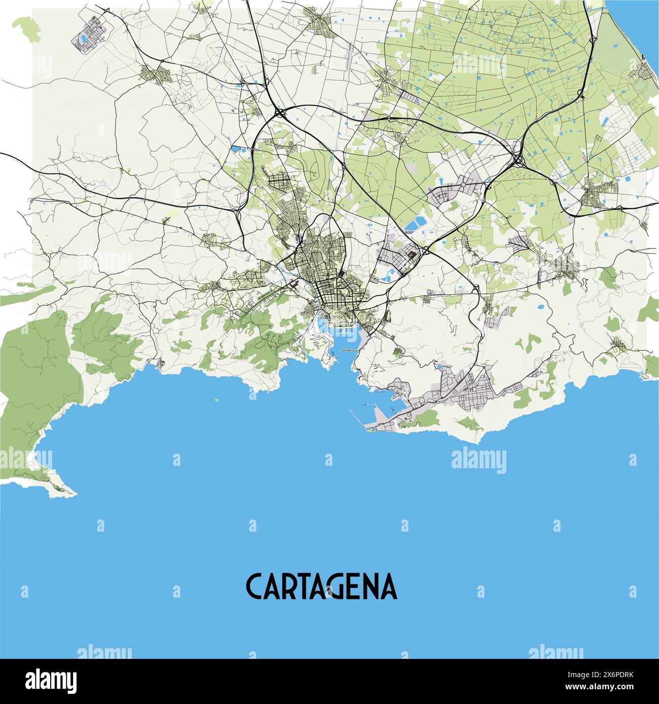Map of cartagena Stock Vector Images - Alamy
