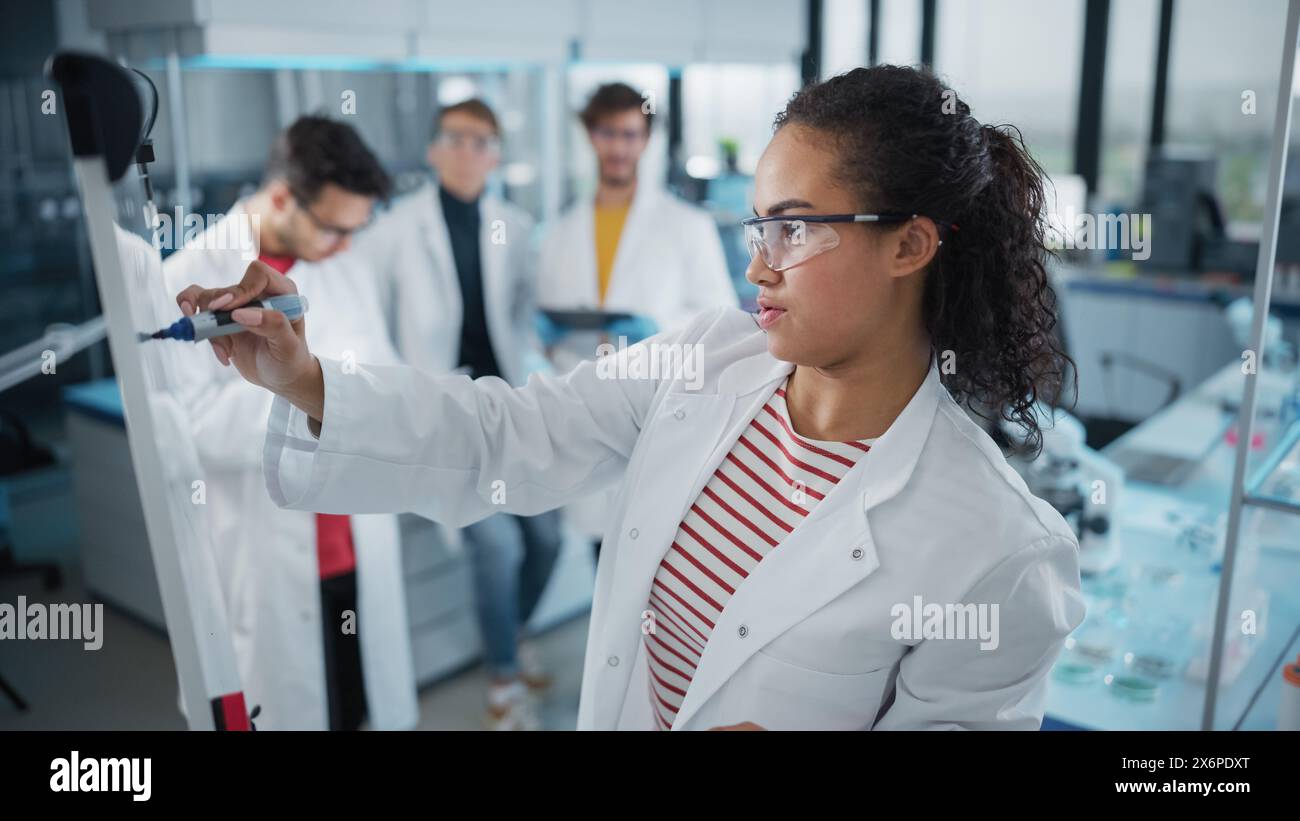Medical Science Laboratory: Beautiful Black Female Scientist Writes ...