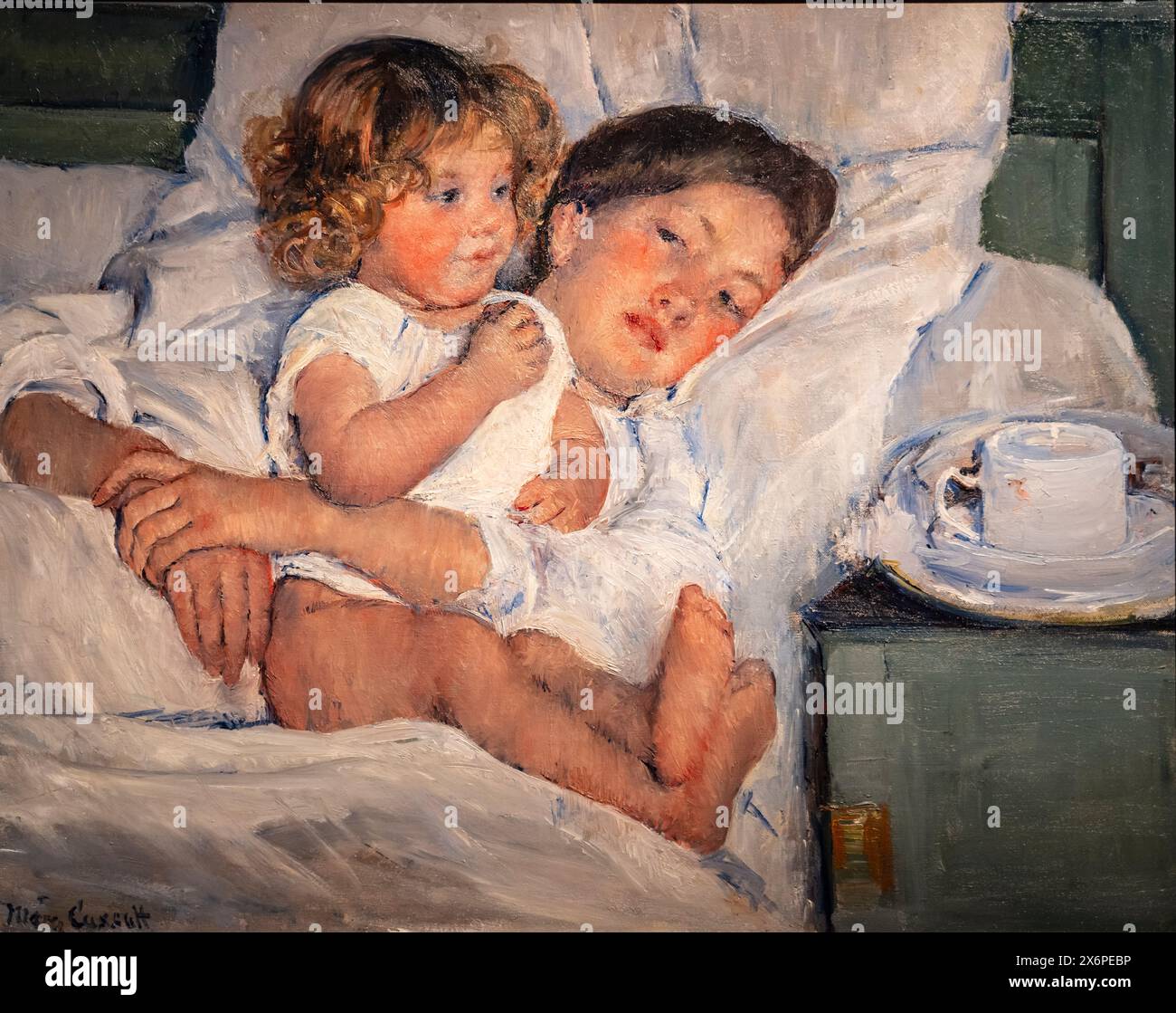 Mary Cassatt, Breakfast in Bed, 1897 ,oil on canvas, Art museum and ...