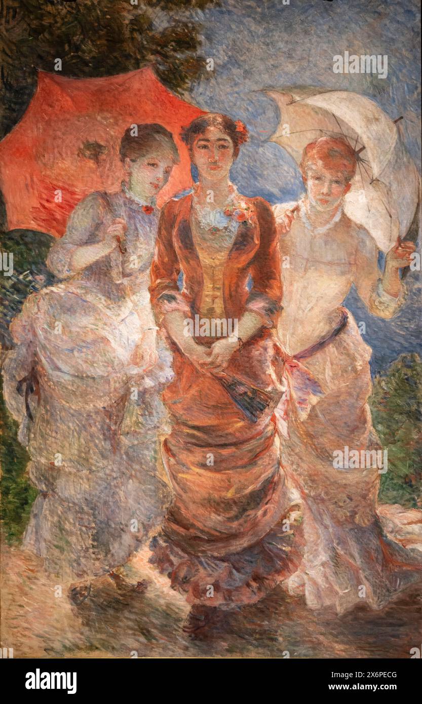 Marie Bracquemond, Three Women with Parasols (The Three Graces), 1880 ...