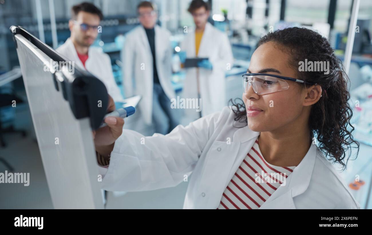 Medical Science Laboratory: Beautiful Black Female Scientist Writes ...