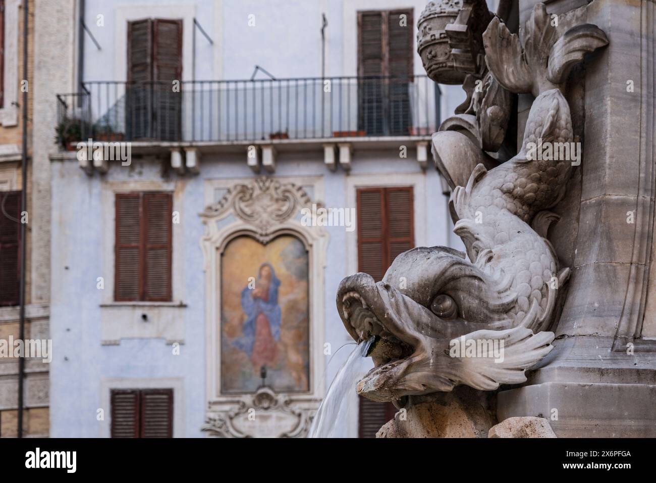 Dolphin fountain, designed by Giacomo della Porta in 1575 commissioned ...