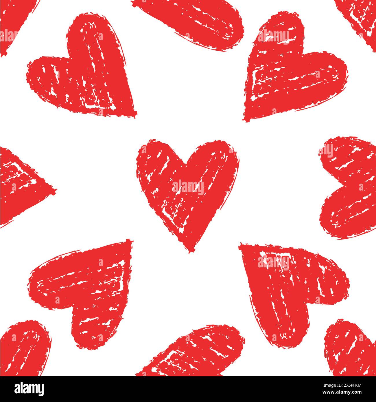 Crayon doodle hearts background vector graphics Stock Vector Image ...