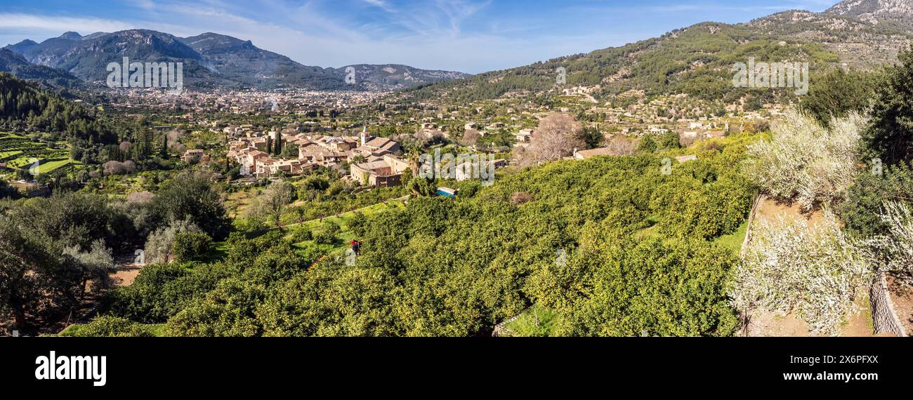 Biniaraix village, in the Soller Valley, Natural area of the Serra de ...