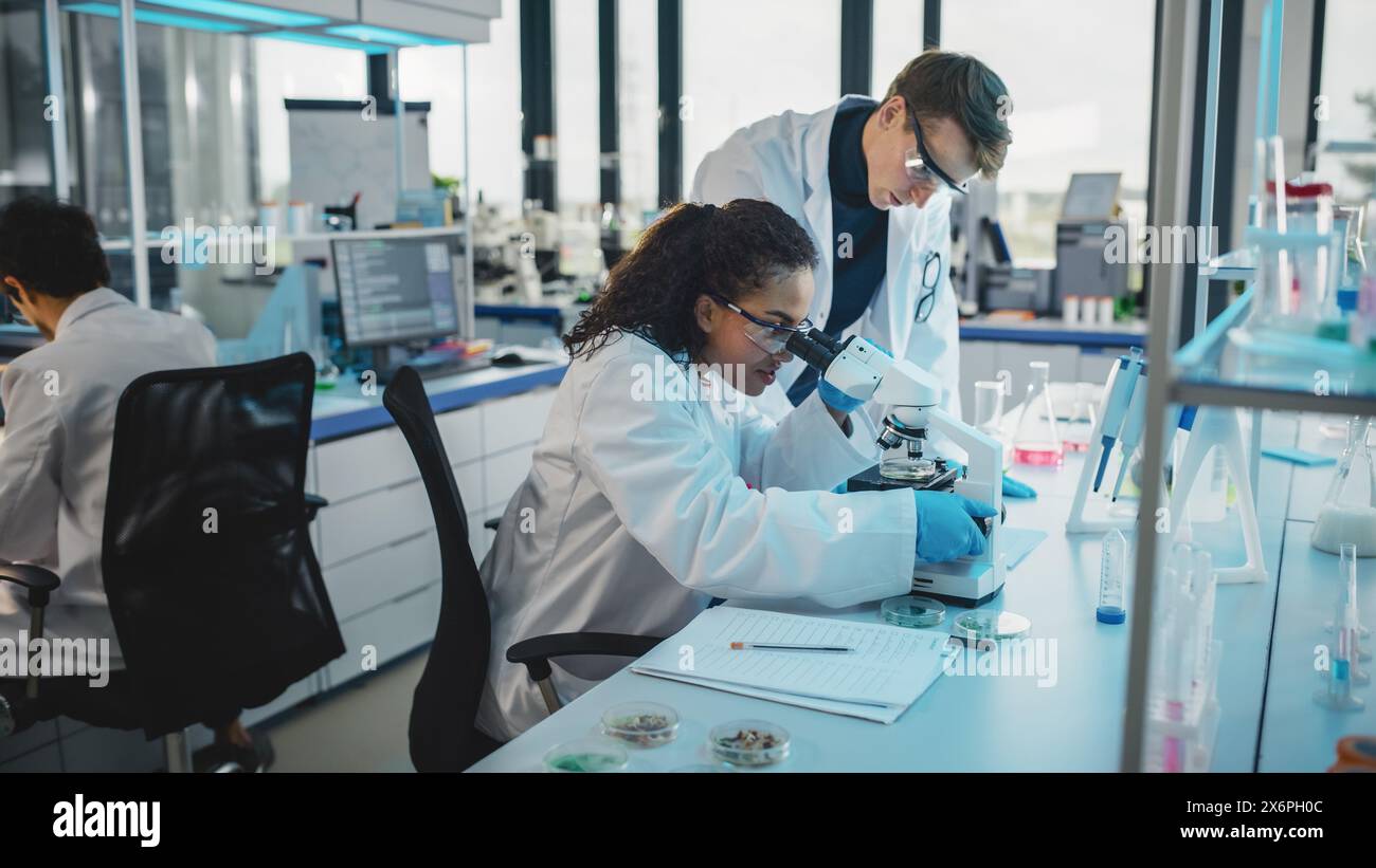 Modern Medicine Laboratory: Diverse Team of Multi-Ethnic Young ...
