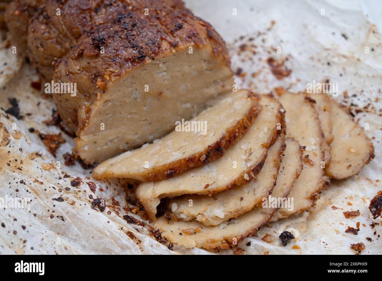 Plant based meat alternative- seitan made of vital wheat gluten ...