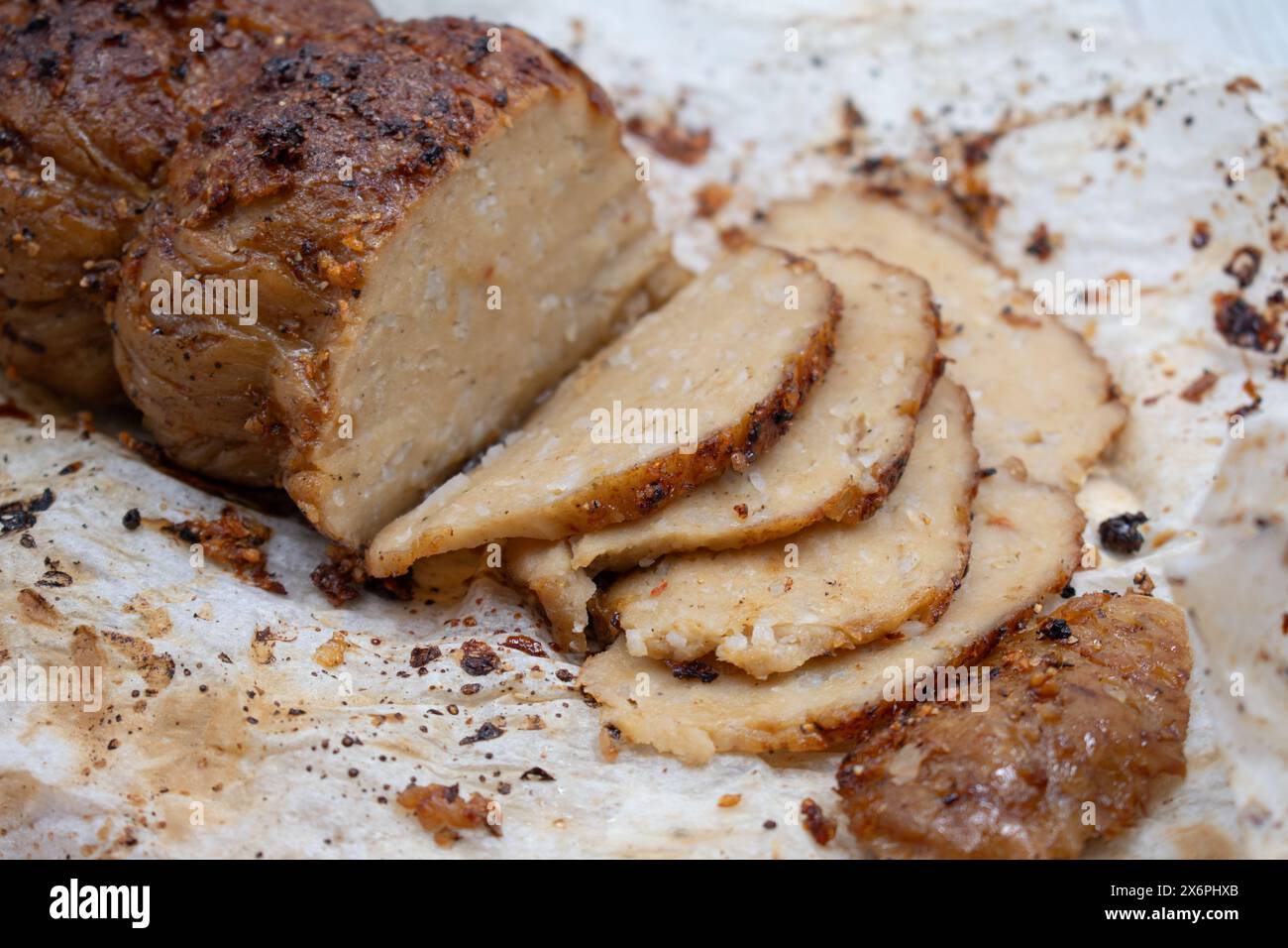 Plant based meat alternative- seitan made of vital wheat gluten ...