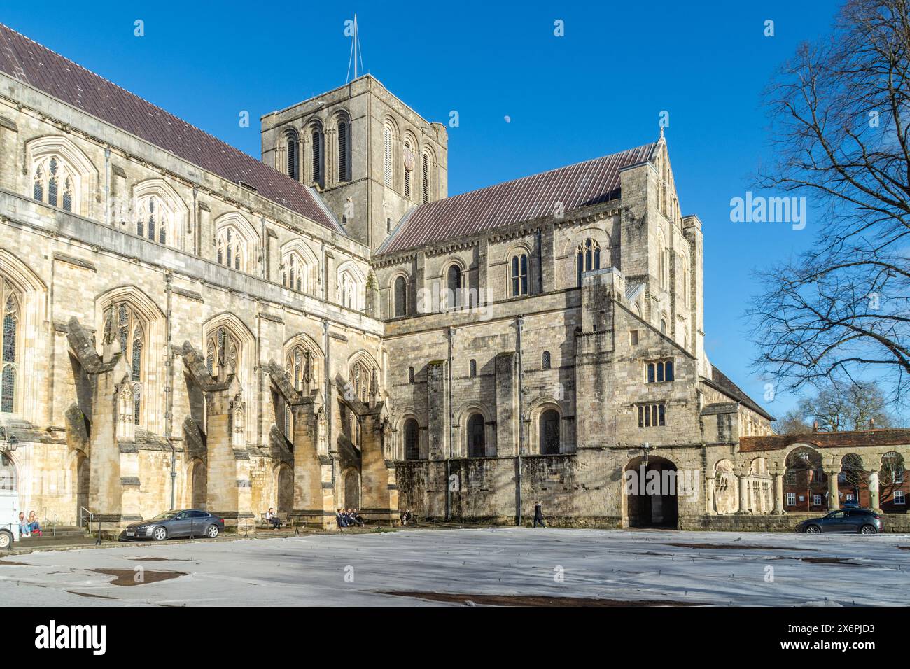 Cathedral Close, Winchester, UK - February 18th 2024: The Inner Close ...