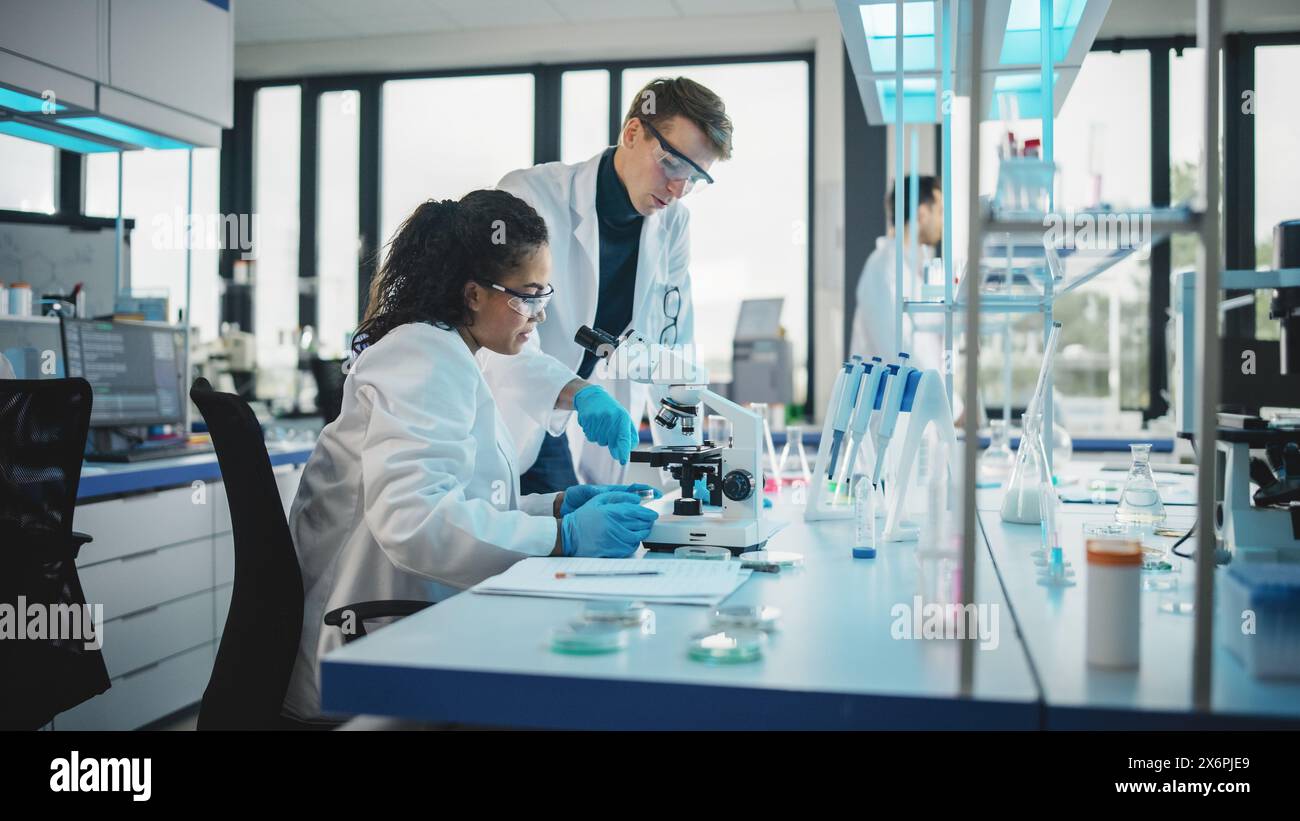 Modern Medicine Laboratory: Diverse Team of Multi-Ethnic Young ...