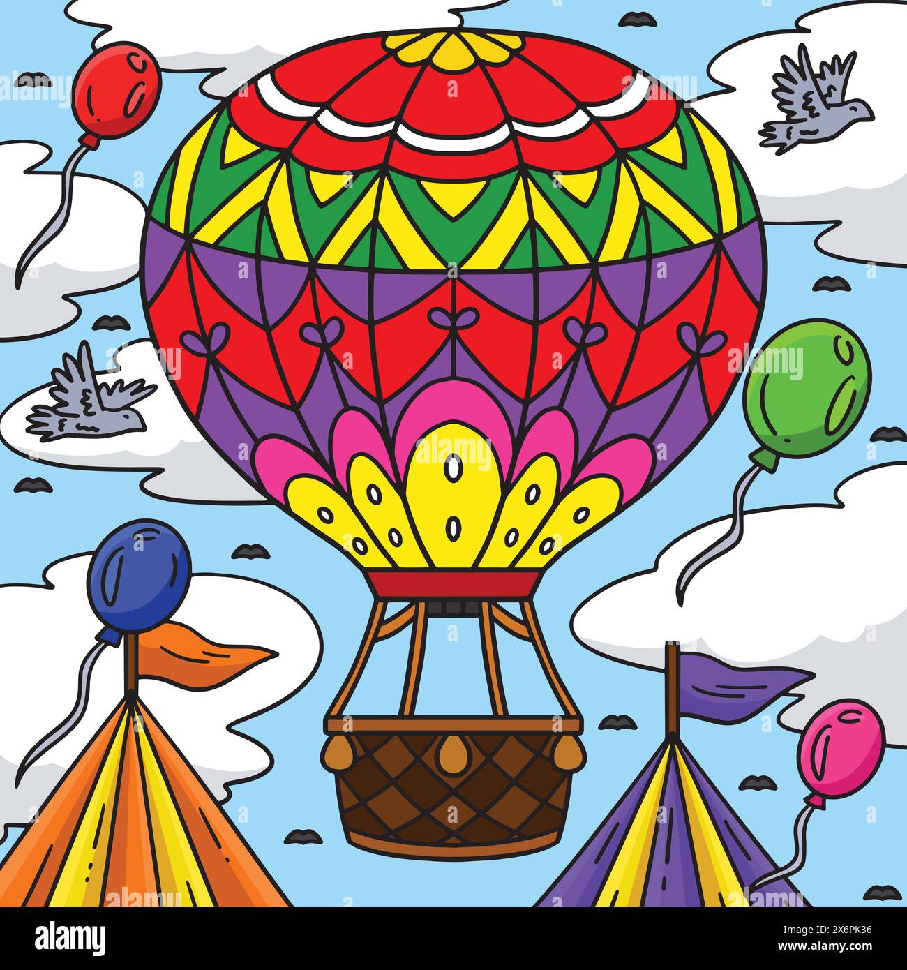 Balloon filled hot air Stock Vector Images - Alamy