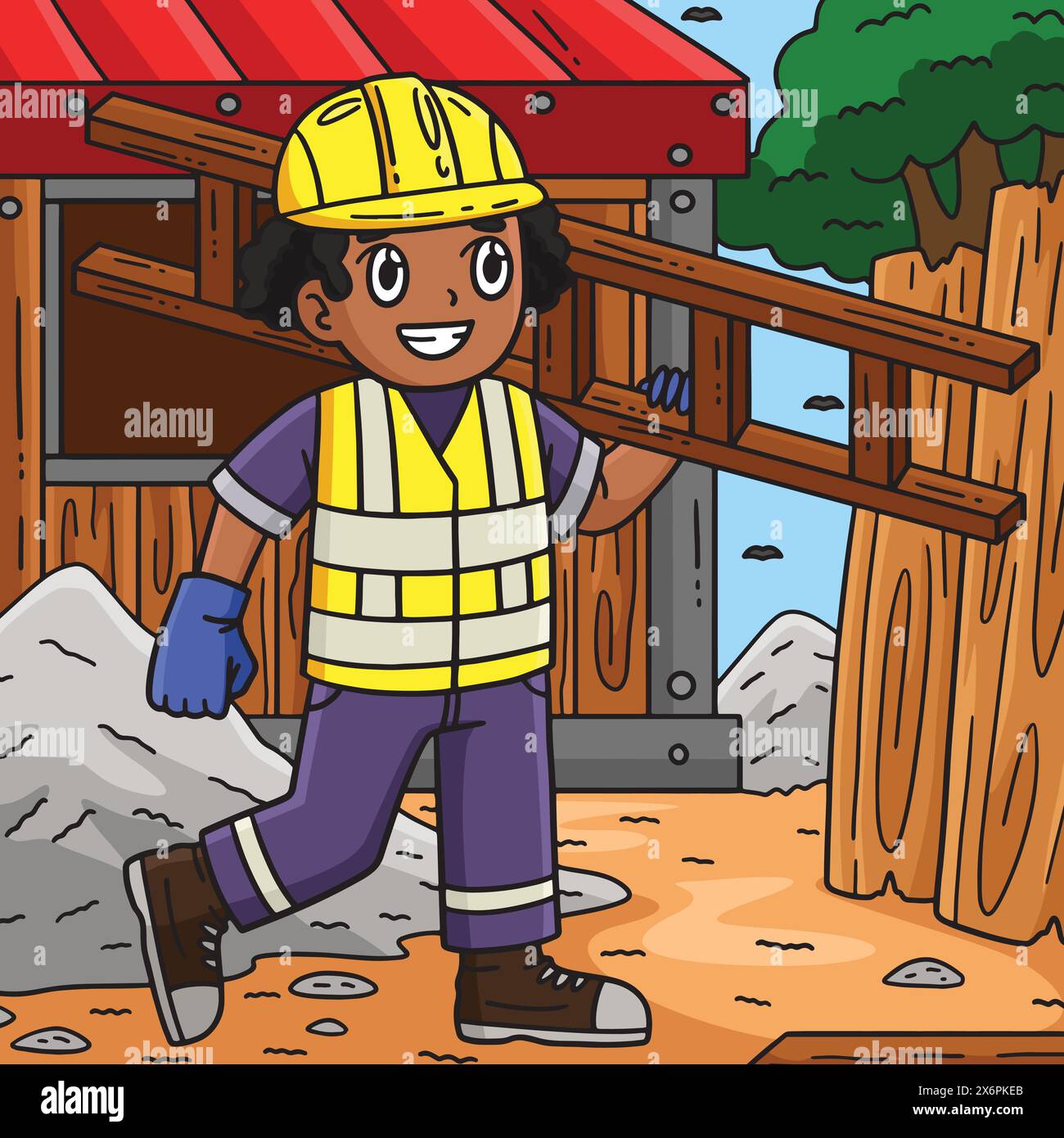Ladder cartoon hi-res stock photography and images - Alamy