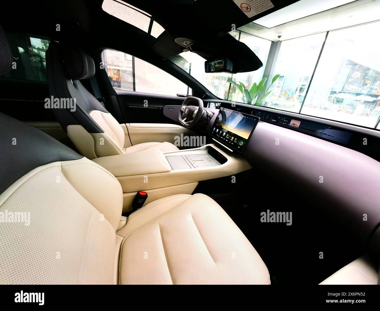 BEIJING, CHINA - MAY 16, 2024 - An AVATR electric car is displayed at a ...
