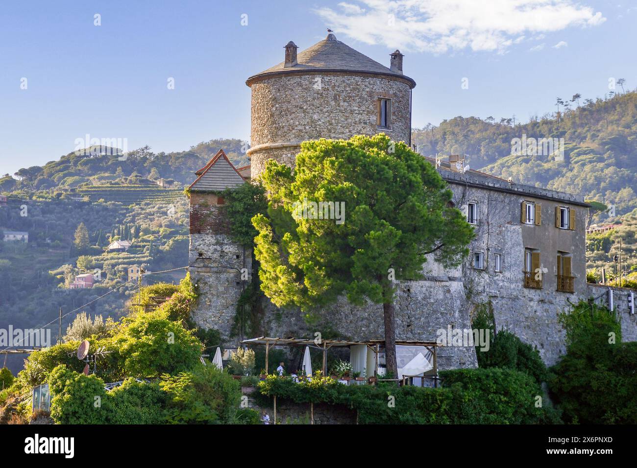 View of the Brown Castle, a historic military fortress now torned in a ...