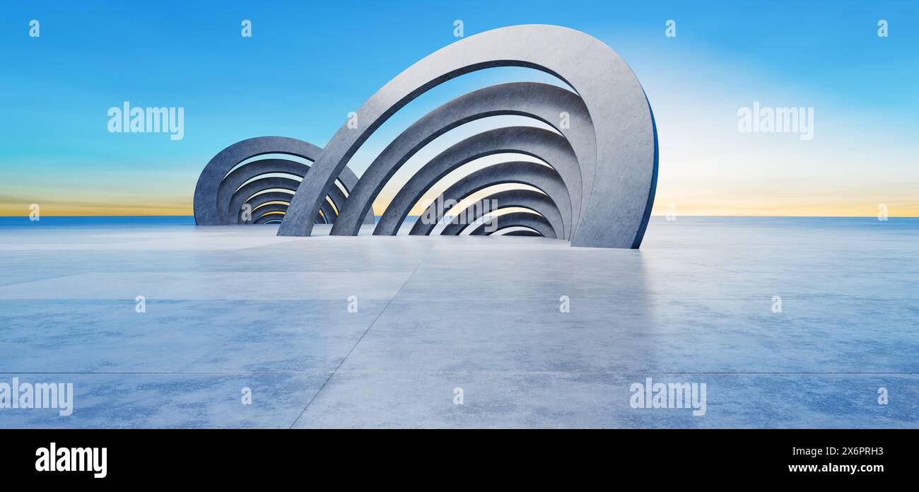 Empty wide space for mockup. Abstract minimal architectural background ...