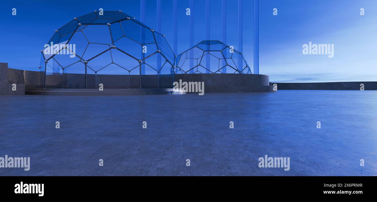 Abstract minimal architecture background, empty wide space for layout ...